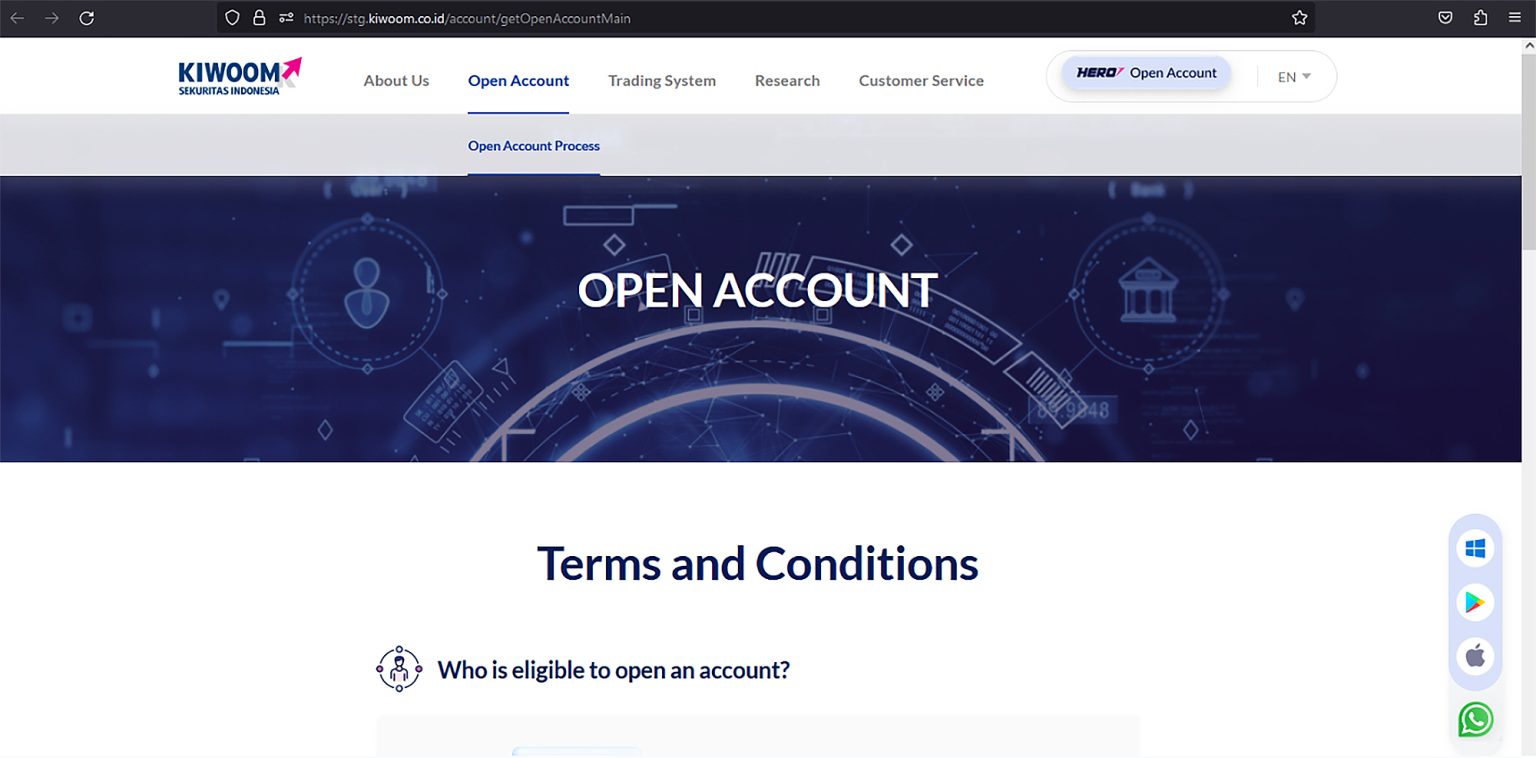 [0601] Open Account process – Kiwoom Helpdesk